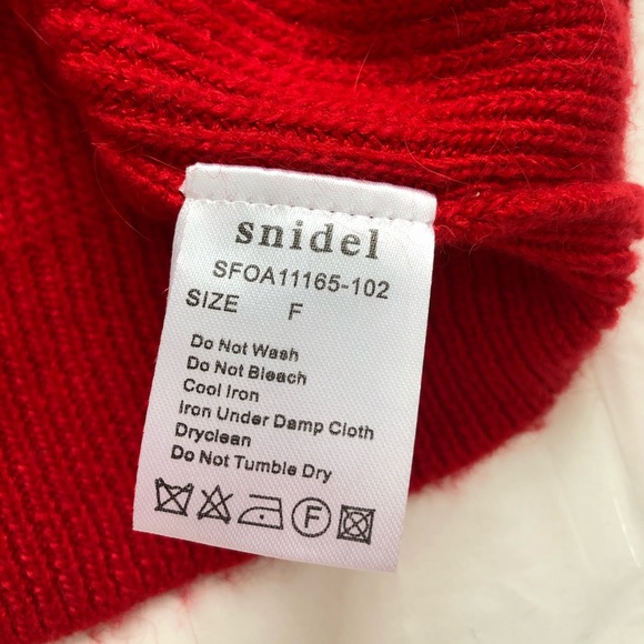 Snidel | Sweaters | Snidel Red Knit Sweater Bell Sleeve Top | Poshmark